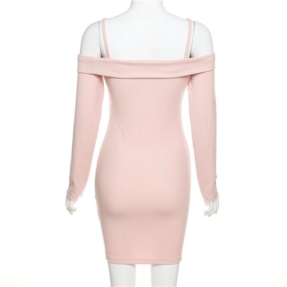 Dresses | Pink Offshoulder Ribbon Dress | Poshmark